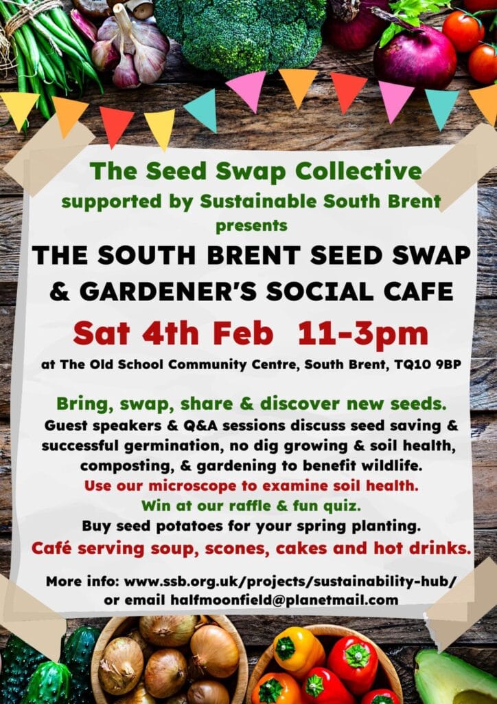 Seed Swap & Gardener’s Social Café – Sustainable South Brent